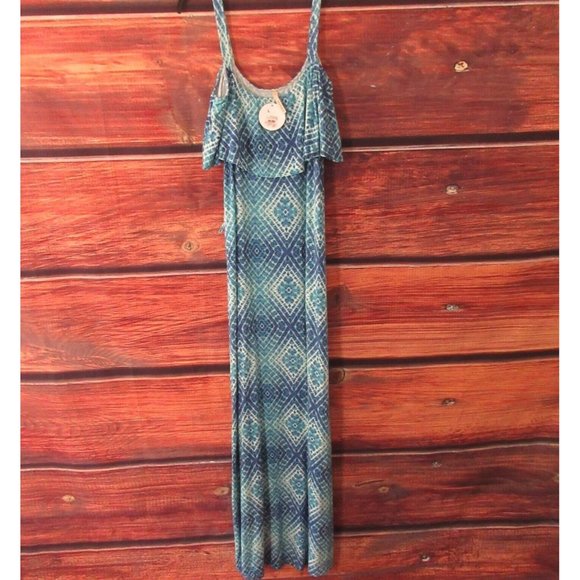 Gilli | Dresses | Gilli Womans L Multicolored Maxi Dress Bule Multi ...